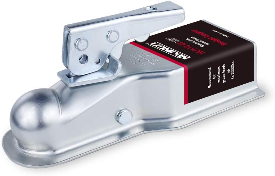 Amazon.com: NBJINGYI Straight Trailer Coupler 1-7/8" Ball 3" Channel ...