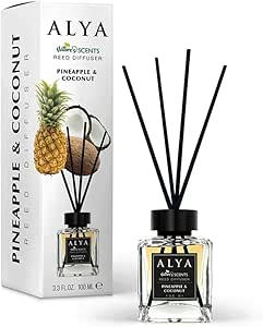 Amazon.com: ALYA Nature's Scents Reed Diffuser, Pineapple & Coconut ...