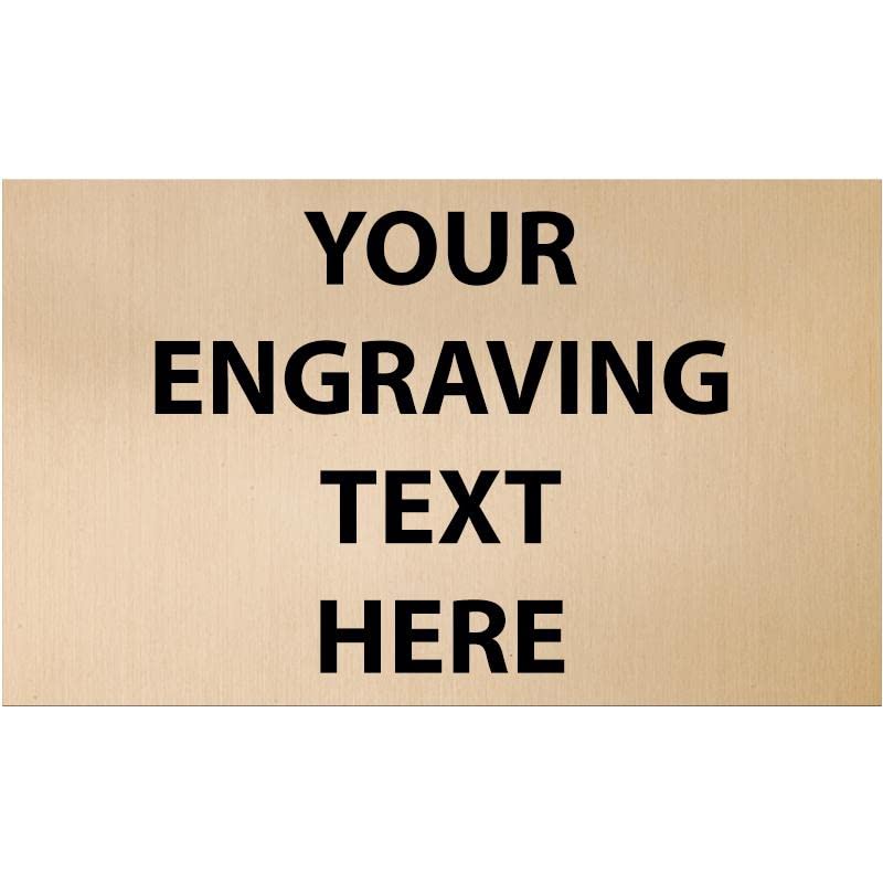 Amazon.com: 5" x 3" Custom Gold Engraving Plate, Engraving Included ...