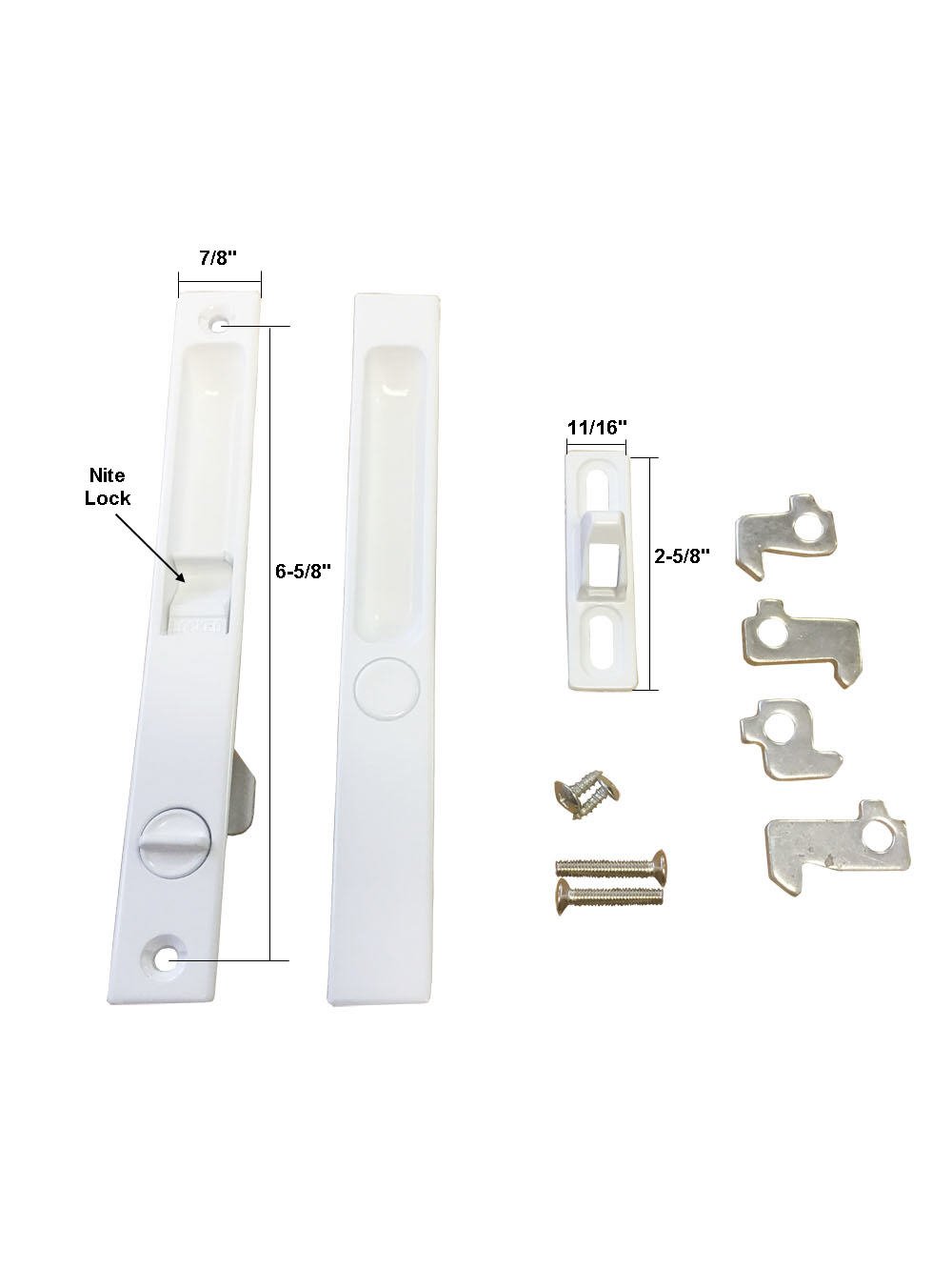 TechnologyLK Sliding Glass Door Handle Set, Non-Keyed, Flush Mount ...