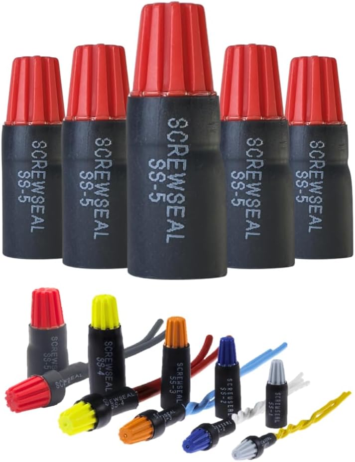 Amazon.com: Wire Connectors Kit Waterproof Nuts Easy Outdoor Seal Elec ...