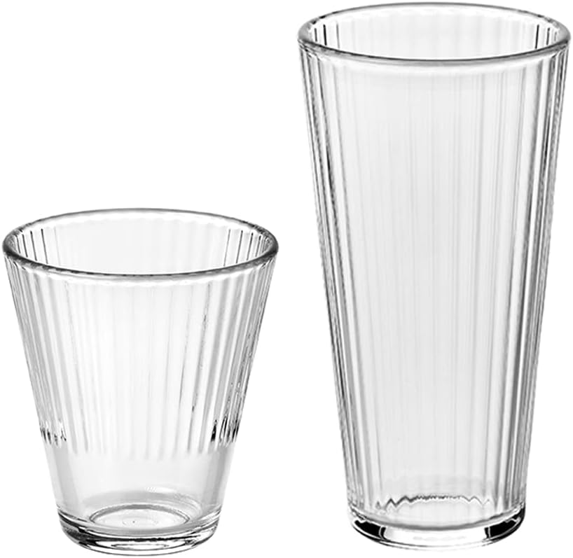 Amazon.com | GLASSLOCK 8-Piece Clear Tempered Glass Tumbler Set (10oz ...