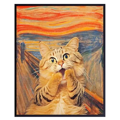Amazon.com: Edvard Munch Cat Wall Decor - The Scream Cat Decorations ...