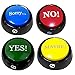 Amazon.com: Set of 4 Talking Buttons - No, Yes, Sorry & Maybe - Novelty ...