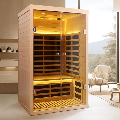 Kinsive Enhance Relaxation with Spacious Indoor Far Infrared Sauna, Low ...
