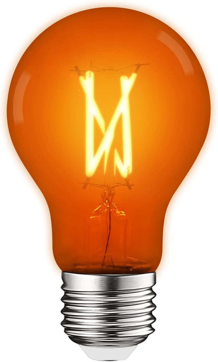 LUXRITE A19 Edison LED Orange Light Bulb, 4.5W (60W Equivalent ...