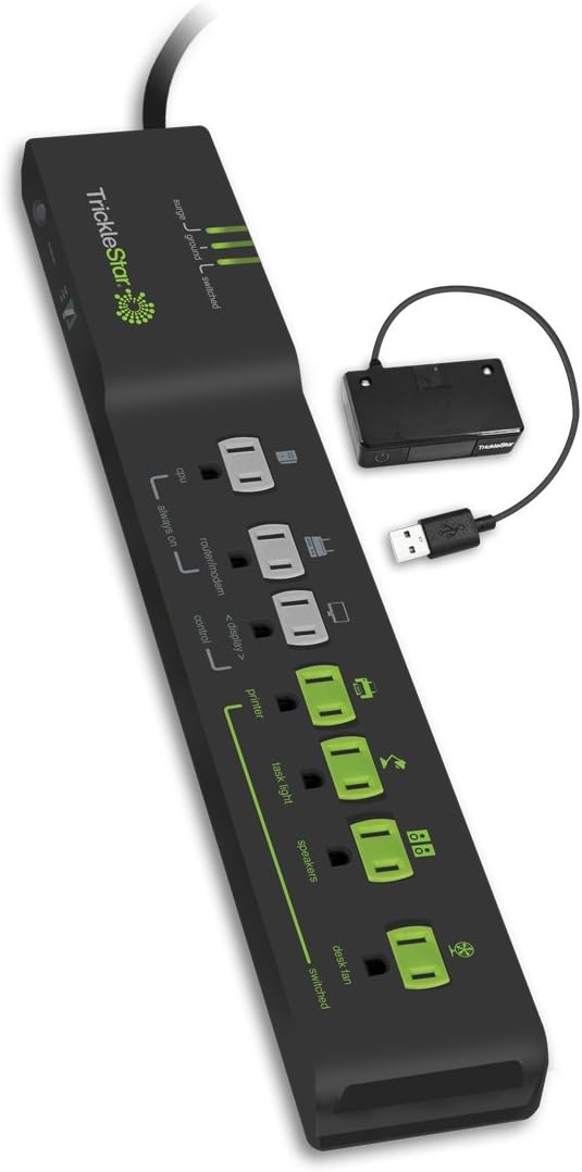 Amazon.com: TrickleStar TS1110 7-Outlet PC Advanced PowerStrip+, Tier 2 ...