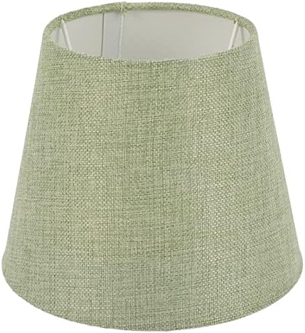 Green Fabric Lamp Shade Barrel Fabric Lampshade Clip on Bulb Barrel ...
