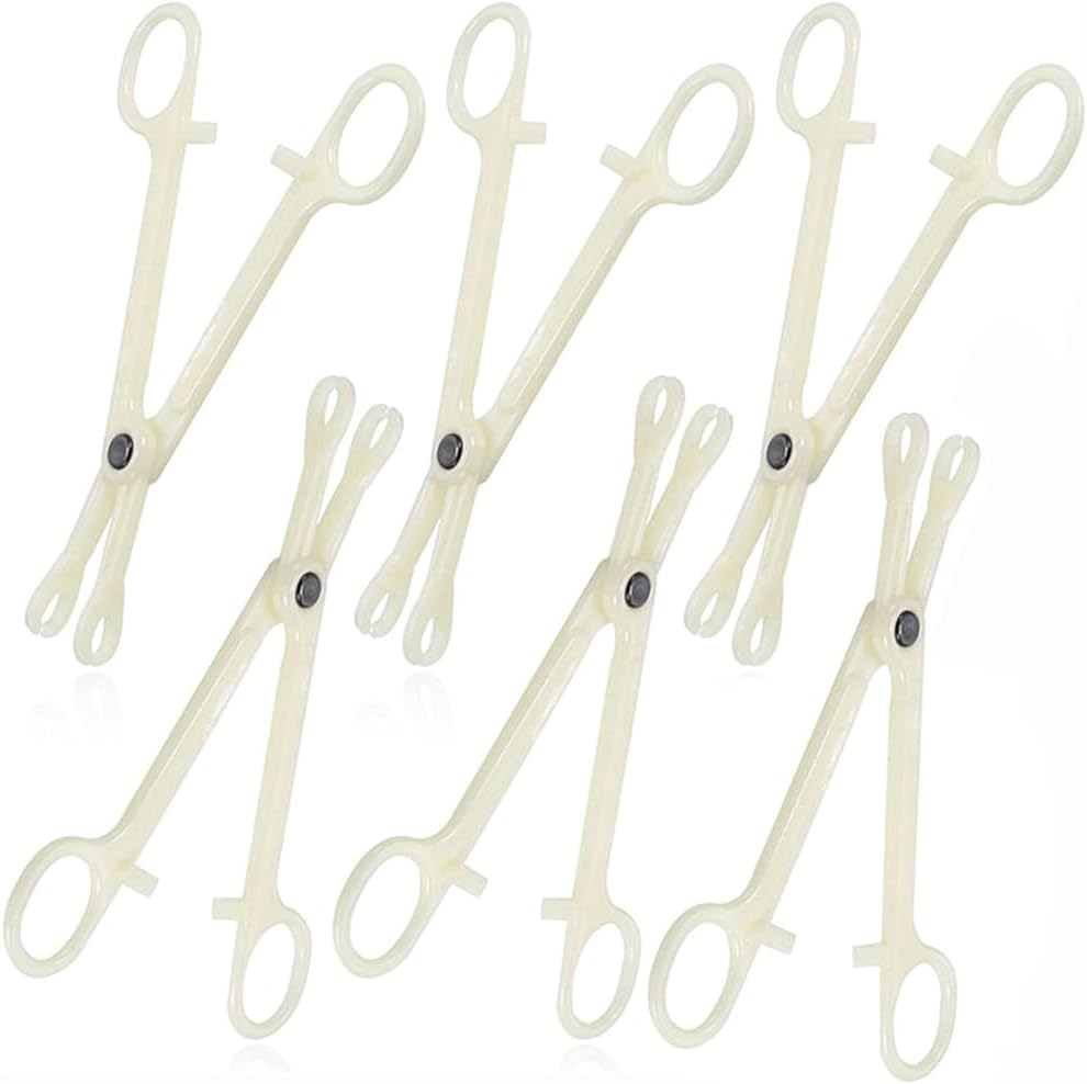 25Pcs Piercing Clamps -Sterile Piercing Forceps Rounded Slotted ...