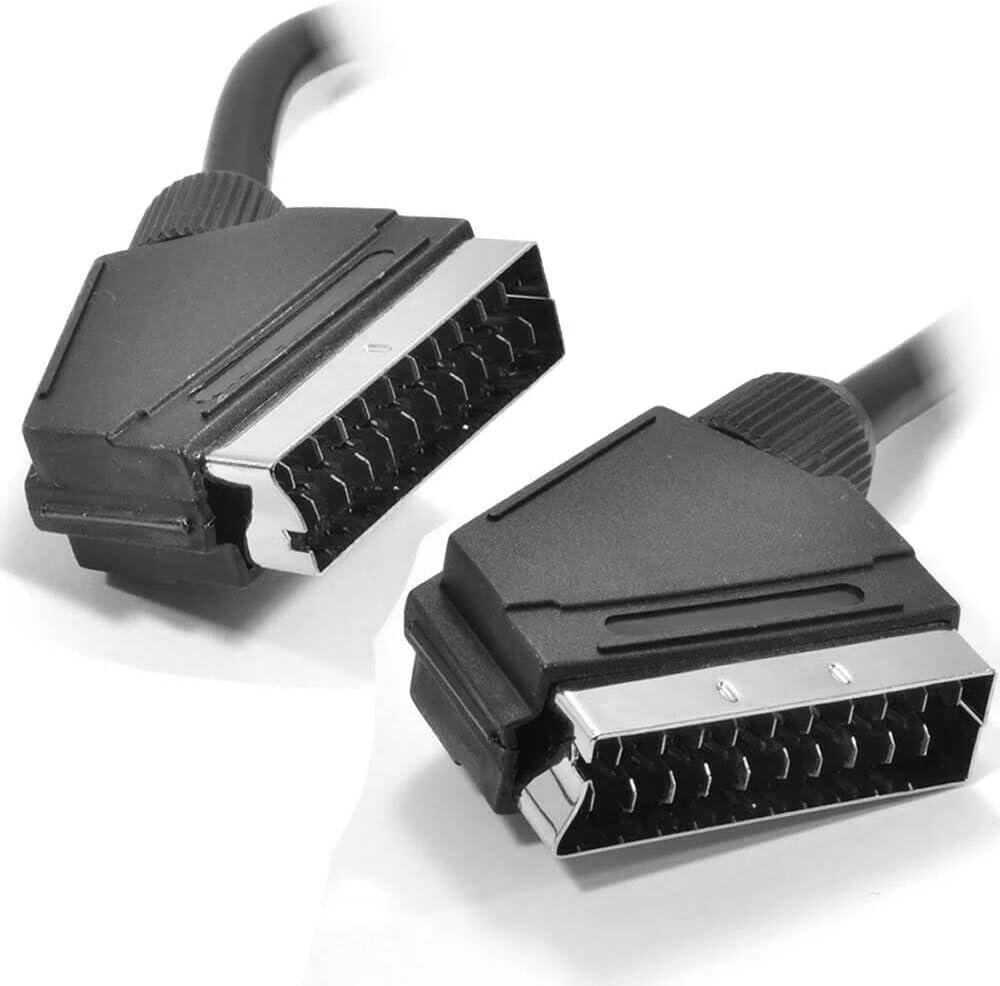 STATUS Scart Lead |1 Meter 21 Pin Scart to Scart Cable | Nickel Plated ...