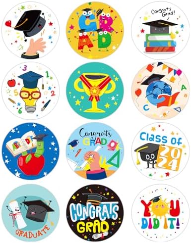 Amazon.com : WhatSign 36Pcs Graduation Stickers for Kids Class of 2024 ...