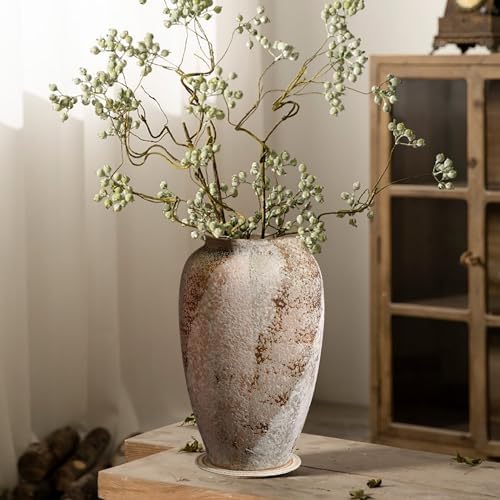 Amazon.com: Prettidecor Rustic Ceramic Farmhouse Flower Vase, Ceramic ...
