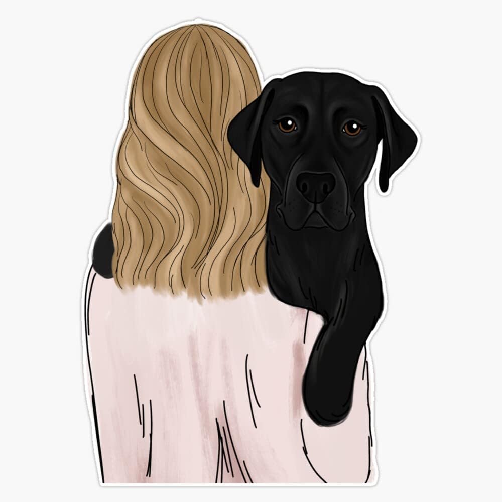 Amazon.com - Indi The Black Labrador Vinyl Waterproof Sticker Decal Car ...