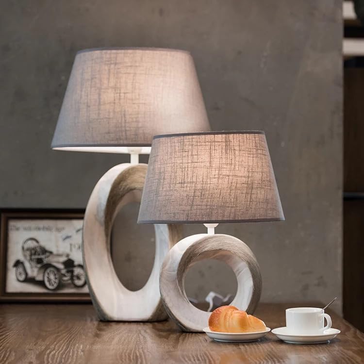 RetroRay Ceramic Table Lamp, Modern Table Lamp for Living Room, Bedroom ...