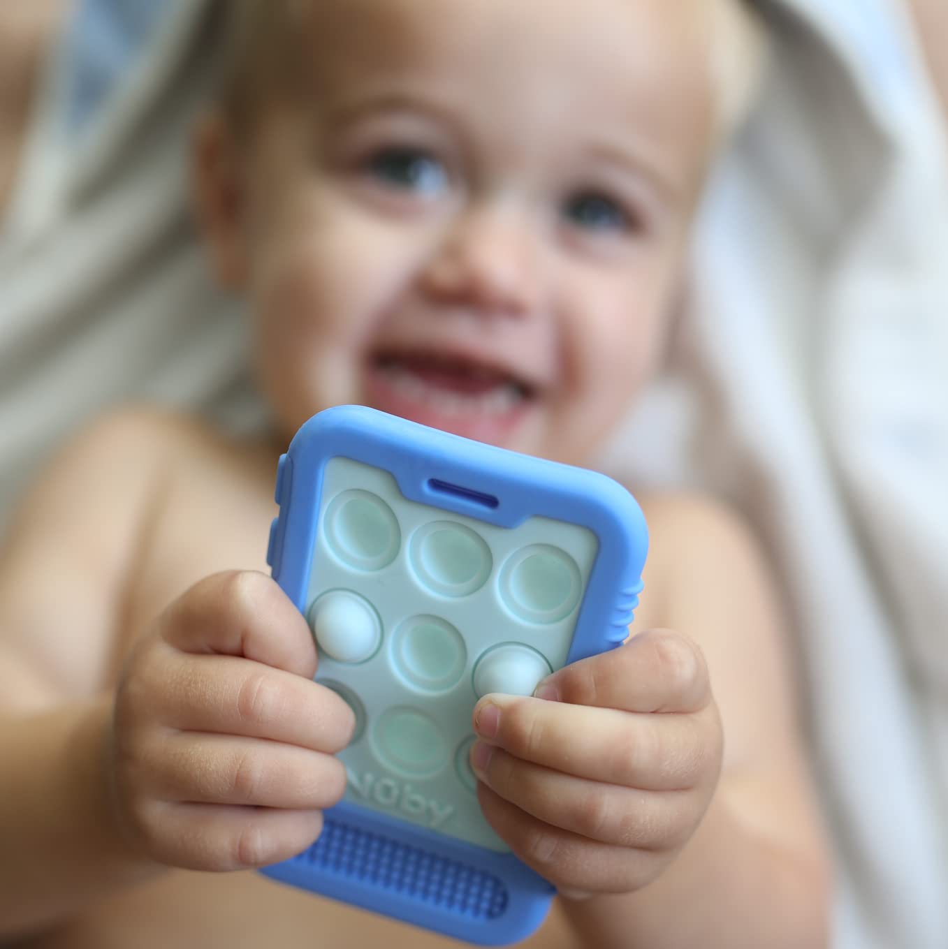 Amazon.com : Nuby Cell Phone Popper Sensory Play Teether Toy - 3 ...