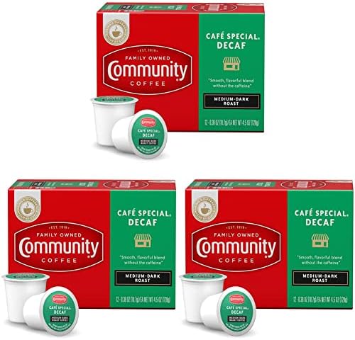 Amazon.com: Community Coffee Café Special Decaf 12 Count Coffee Pods ...
