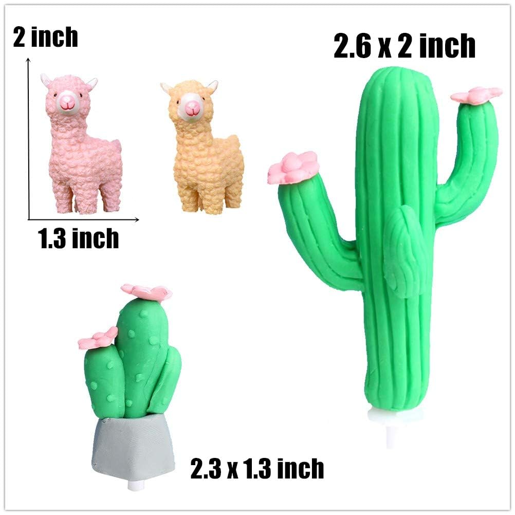 Snapklik.com : Llama And Cactus Cake Decoration Llama Birthday Cake ...
