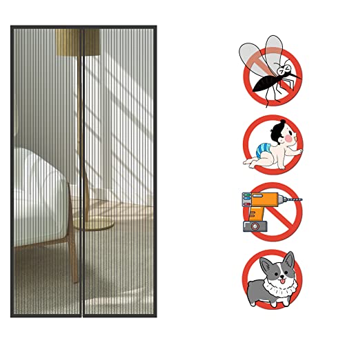 Magnetic Screen Door KEEP INSECTS OUT Mosquito Door Screen,Top-to ...