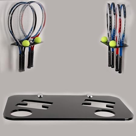 Amazon.com: Tennis Racket, Wall Mount Ball Display Racks, for Badminton ...