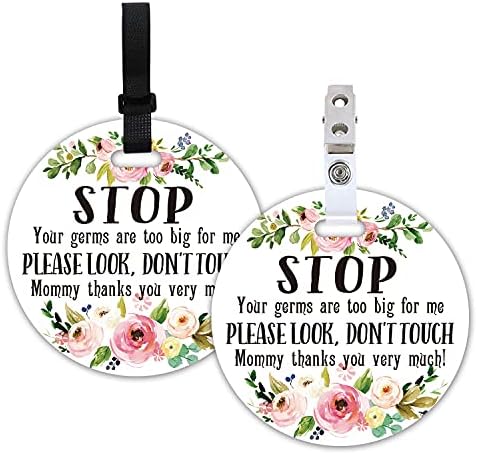 Amazon.com : Do Not Touch Greenery Stop No Touching Baby Car Seat or ...