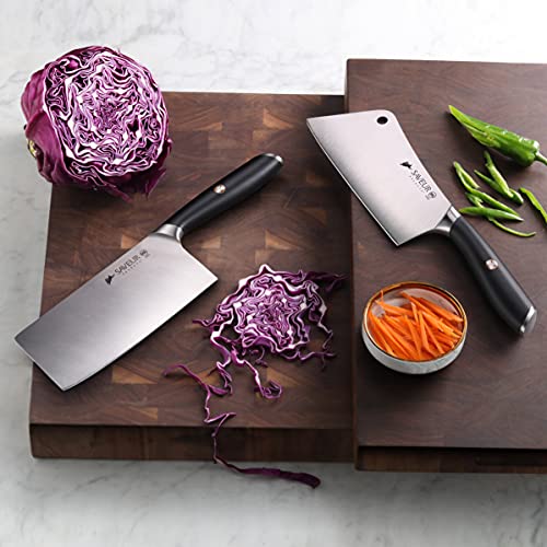 SAVEUR SELECTS 1026290 German Steel Forged 2-Piece Cleaver Set - All ...