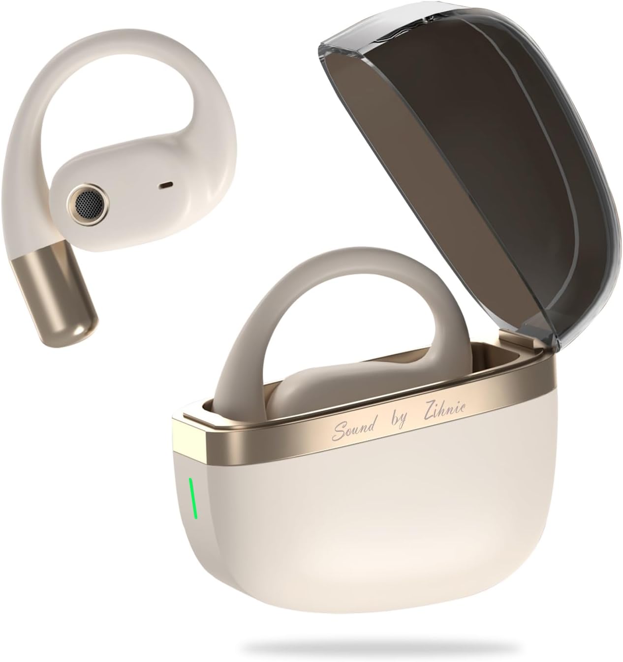 Amazon.com: ZIHNIC Open-Ear Wireless Bluetooth Headphones with Mic ...