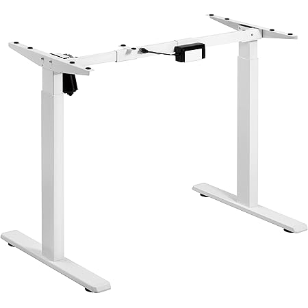 JIN OFFICE Wrought and Cast Iron Height Electric Adjustable Desk Table ...