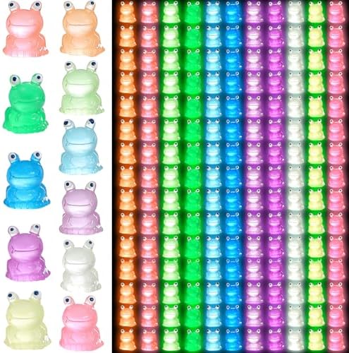 Amazon.com: Lnrueg 200 PCS Luminous Mini Resin Frogs - Glow in The Dark ...