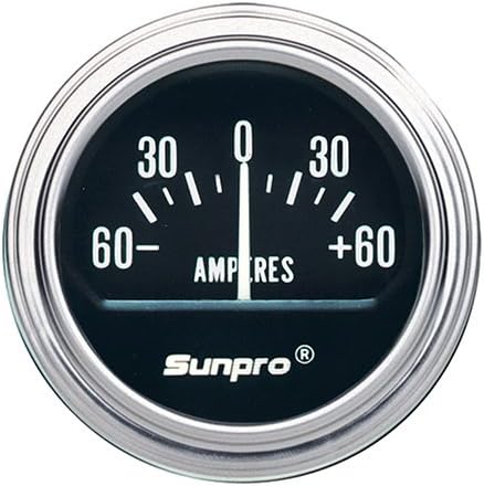 Sunpro CP7954 Electrical Ammeter Gauge - Black Dial, Ammeters - Amazon ...