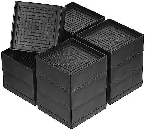 Amazon.com: uxcell Bed Risers 4Pcs, 1.5 Inch Furniture Risers Square ...