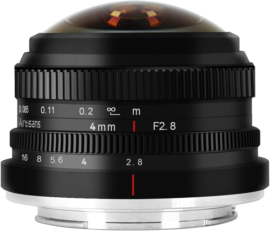Amazon.com : 7artisans 4mm F2.8 APS-C 225° Ultra-Wide Angle of View ...