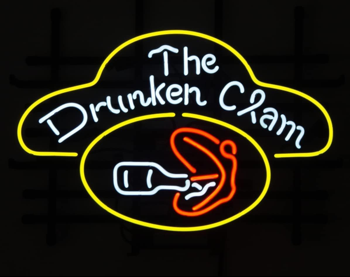Amazon.com : Drunken Clam Beer Neon Handmade Real Tubes Sign For Home ...