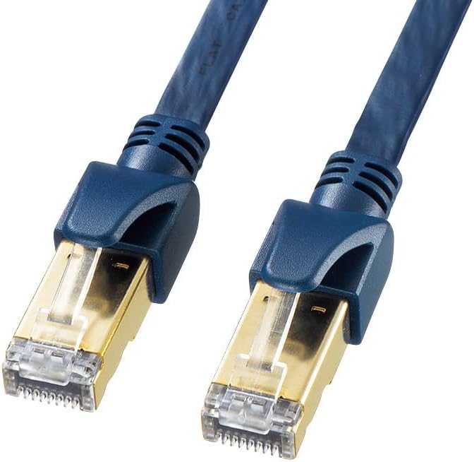 Amazon.co.jp: サンワサプライ カテゴリ6Aハンダ産業用フラットLANケーブル（ネイビーブルー・3m） KB-HFL6A-03NV ...