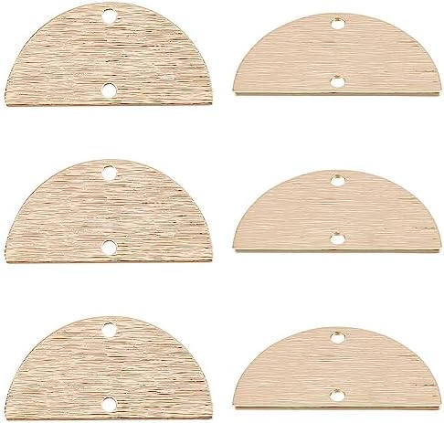 Amazon.com: Beebeecraft 1 Box 35Pcs Half Circle Connectors 18K Gold ...