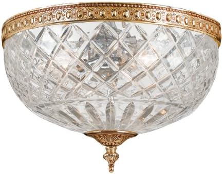 Amazon.com: Crystorama 2 Light Brass Crystal Ceiling Mount II