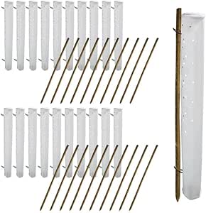 Amazon.com : Miracle Tube Vented Seedling Protectors with Stakes, 48 ...
