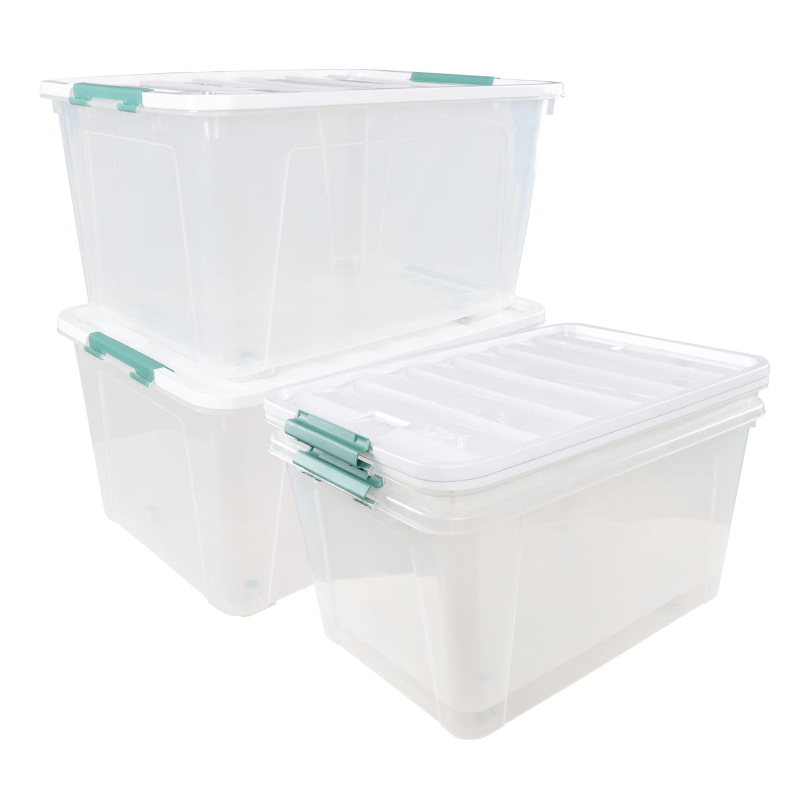 Amazon.com: Zerdyne 80 L Extra Large Plastic Storage Box, Clear Large ...