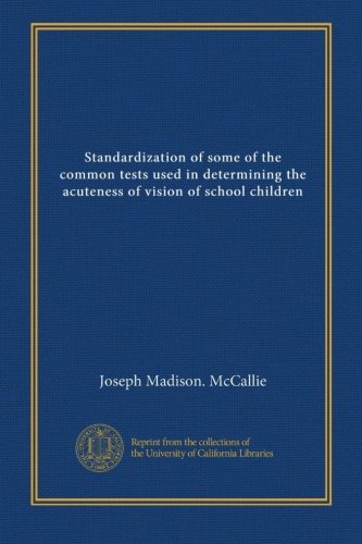 Standardization of some of the common tests used in determining the ...
