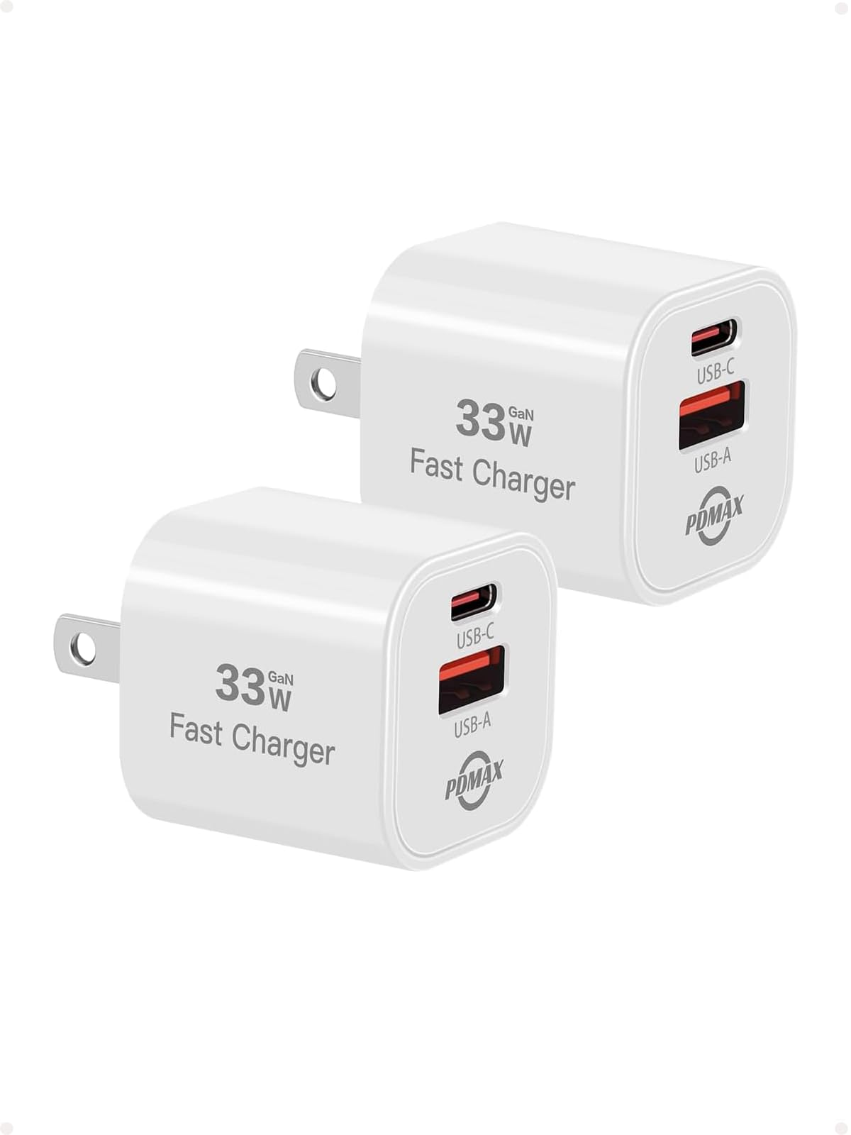 Snapklik.com : PDMAX 30W USB-C Wall Charger - Fast Charging Block, Dual ...