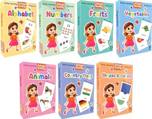 Buy SCHOOL BUDDY® Flash Cards for Kids Early Learnings (Set of 7) Early ...