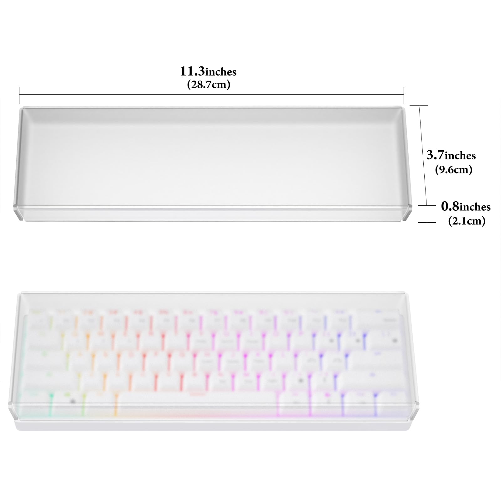 Snapklik.com : GEEKRIA Premium Acrylic Keyboard Dust Cover For 60% ...