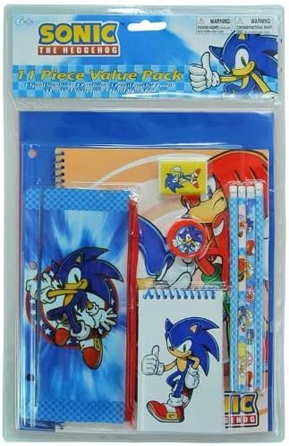 Amazon.com: Sonic The Hedgehog 11pc Value Pack Stationary Set : Toys ...