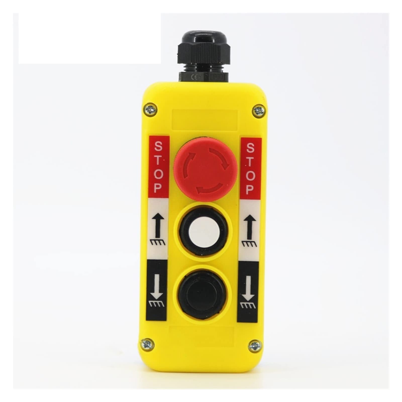 Buy Red Emergency Stop Up Down Push Button Switch box PG13.5 Cable 400V ...