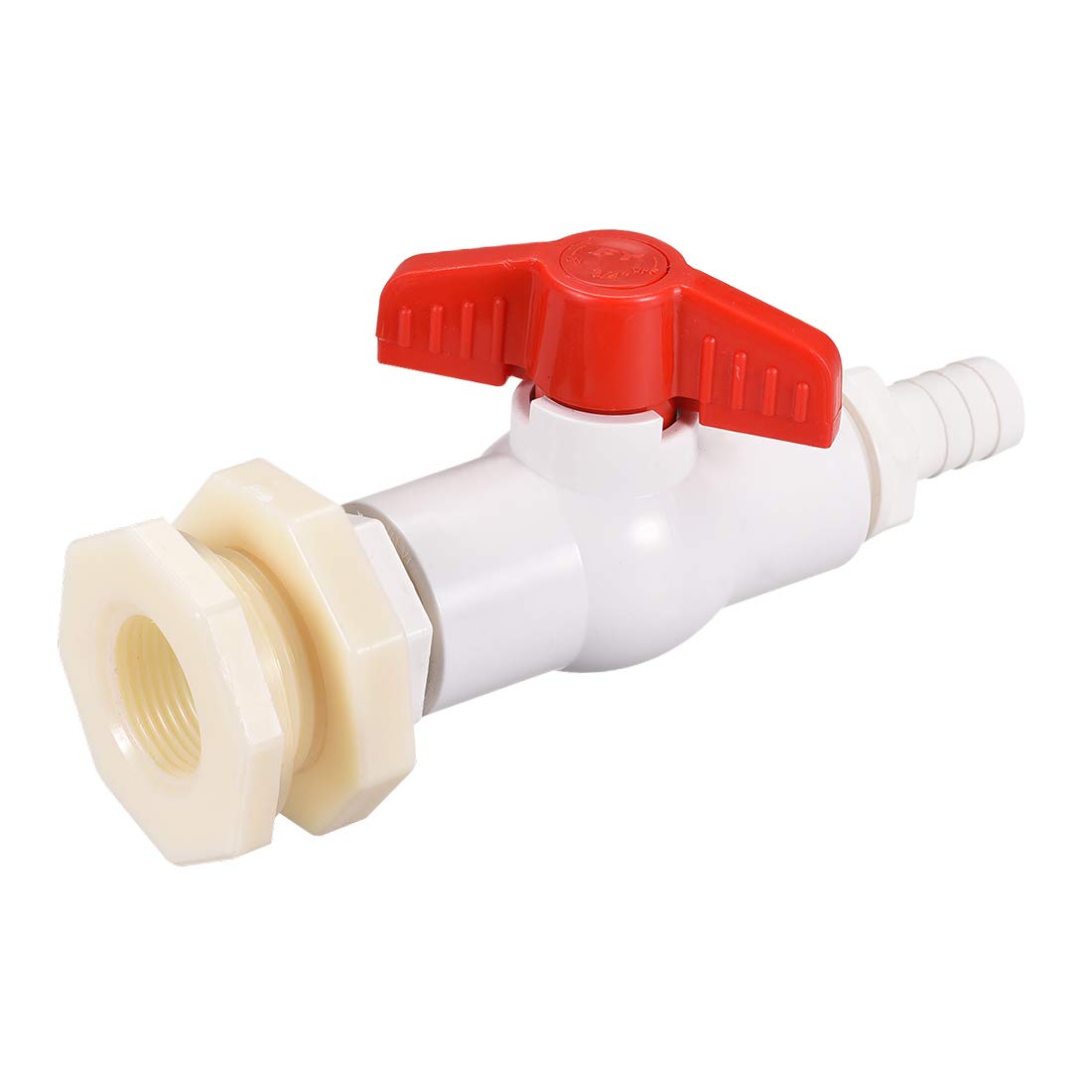uxcell ABS Ball Valve Barb Connector Spigot Kit G3/4, with Bulkhead ...
