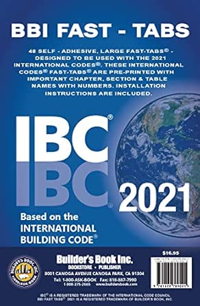 2021 International Building Code (IBC) Fast Tabs: Builder's Book, Inc ...