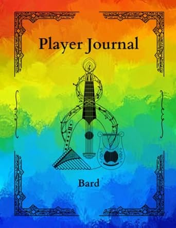 Amazon.com: Themed Player's Journal with Character Sheet for DND, Bard, Rainbow: Journals, Rook ...