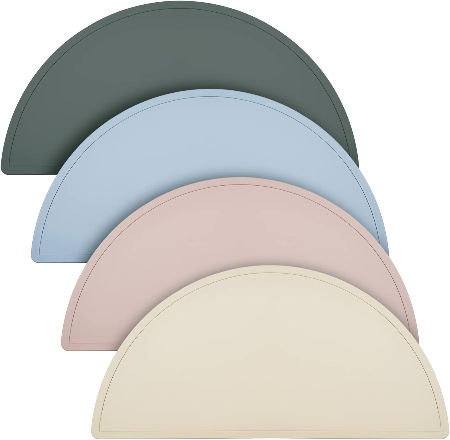 Amazon.com : 4 Packs Silicone Placemats for Baby Non Slip Placemats for ...