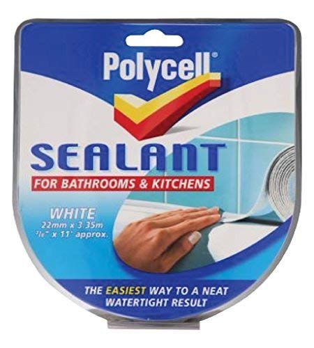 Polycell Sealant Strip Bathroom & Kitchen - White 22mm by Polycell ...