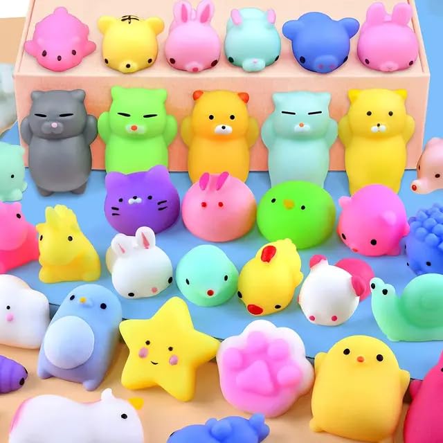 Sawkirp Darshraj 30 Pcs Kawaii Mochi Squishy Toys Squishies Animal Cat ...