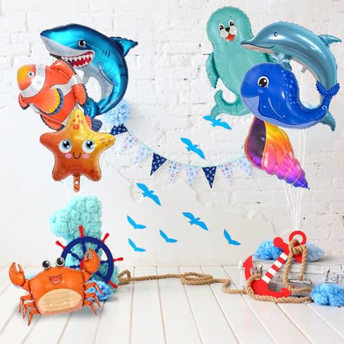 Snapklik.com : Sea Animal Balloons - Large Shark Dolphin Whale Fish Sea ...